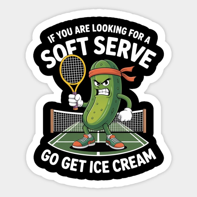 Funny Pickleball Playing Pickle Tennis Soft Serve Ice Cream - Funny ...